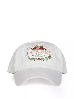 Casablanca X Ladurée Embroidered Cotton Cap - White