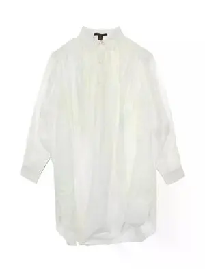 LOUIS VUITTON Pleated Detail Shirt Dress - White
