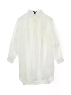 LOUIS VUITTON Pleated Detail Shirt Dress - White