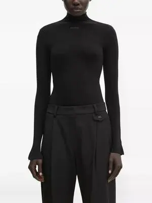 WRSTBHVR Amber Logo-print High-neck Bodysuit