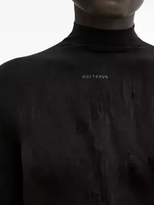 WRSTBHVR Amber Logo-print High-neck Bodysuit