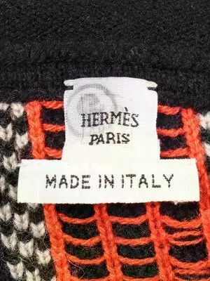 Hermès 2000s Geometric-pattern Turtleneck Sweater