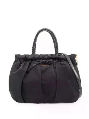 Prada 2000s Tessuto Braided-handle Tote Bag