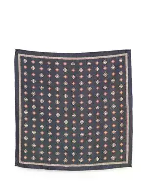 Brunello Cucinelli Geometric-print Handkerchiefs - Blue