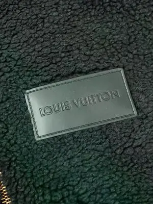 LOUIS VUITTON Fleece Jacket With Leather Patch