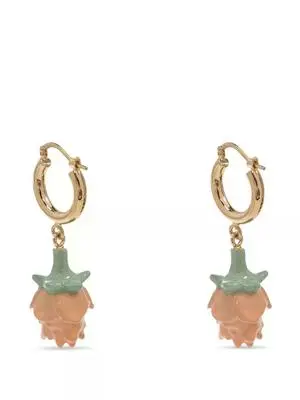 Marni Rose Pendant Hoop Earrings