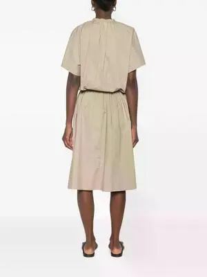 Sú Tie-fastening Gathered-detailing Midi Dress