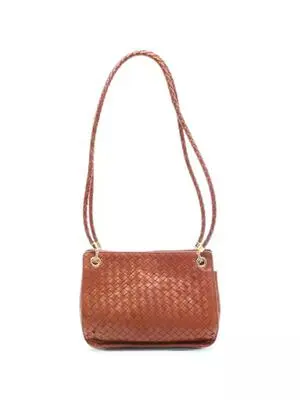 Bottega Veneta 2000s Intrecciato Shoulder Bag - Brown