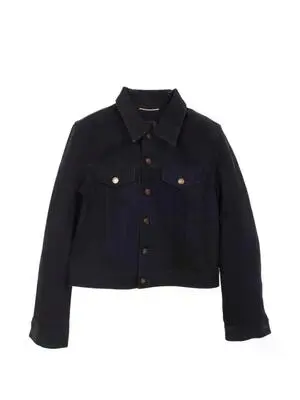Saint Laurent Cotton Button Denim Jacket - Black