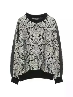Dolce & Gabbana Jacquard Pattern Sweater - Black