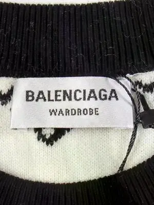 Balenciaga Logo-pattern Crew-neck Sweater