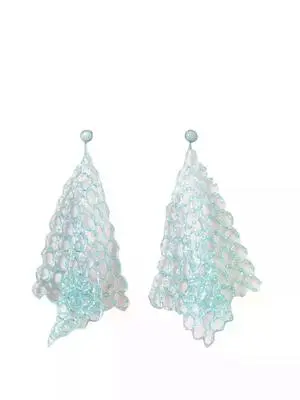Emporio Armani Beaded Mesh Earrings - Blue