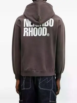 NEIGHBORHOOD Logo Print Zip-up Hoodie