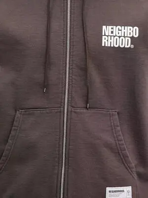 NEIGHBORHOOD Logo Print Zip-up Hoodie