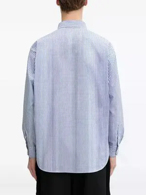 NEIGHBORHOOD Striped-print Logo-embroidered Shirt