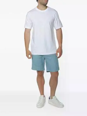 TRUSSARDI Dark Linen Belted Shorts