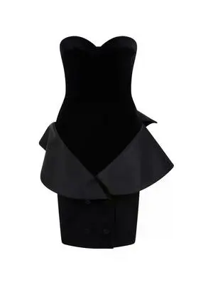 Moschino Sweetheart-neck Draped Mini Dress