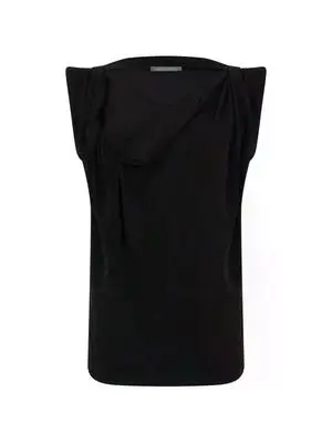 Alberta Ferretti Draped Padded-shoulder Top
