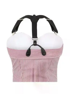 Moschino Vertical Stripe Corset Top