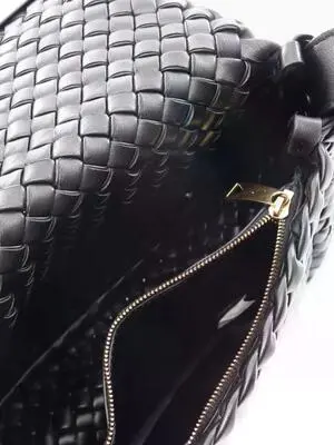 Bottega Veneta Intrecciato Cobble Shoulder Bag - Black