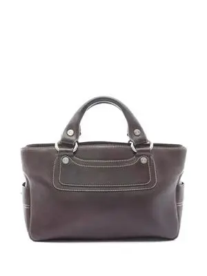 Celine 2000s Boogie Leather Tote Bag - Brown