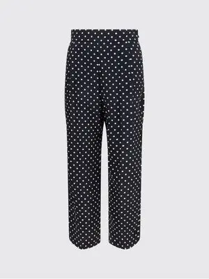 Valentino Garavani High-waisted Cropped Polka Dot Silk Trousers