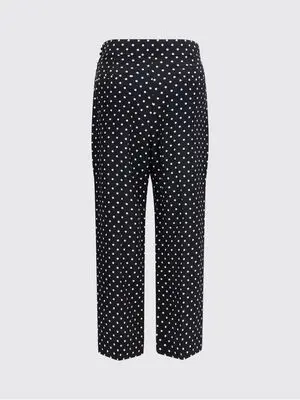 Valentino Garavani High-waisted Cropped Polka Dot Silk Trousers