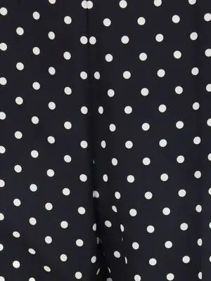 Valentino Garavani High-waisted Cropped Polka Dot Silk Trousers
