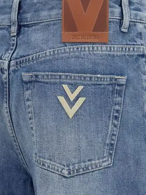 Valentino Garavani High-waisted Flare Jeans In Cotton Denim
