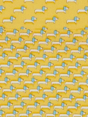 FERRAGAMO All-over Fauna Print Silk Neck Tie
