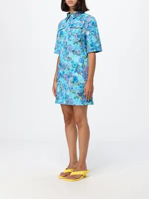 Chloé Floral Stretch Cotton Mini Shirt Dress