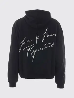 REPRESENT Zip-up Cotton Hoodie With Printed Logo And Pouch Pockets