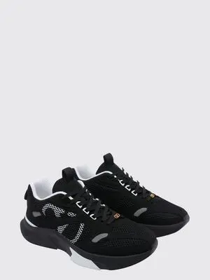 Valentino Garavani Demivee Low-top Trainers In Mesh And Suede - Black