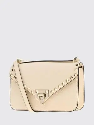 Valentino Garavani Rockstud Grained Calfskin Mini Crossbody Bag - Ivory