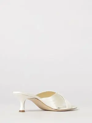 Manolo Blahnik Heeled Sandal - Cream