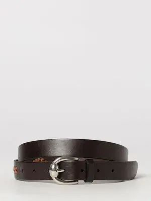 Brunello Cucinelli Bicolour Woven Leather Belt With Pin Buckle Clasp - Dark