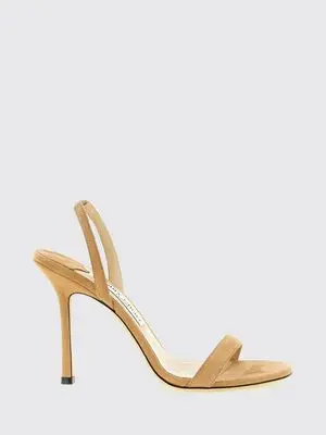 JIMMY CHOO Suede Slingback Sandals With Stiletto Heel - Beige