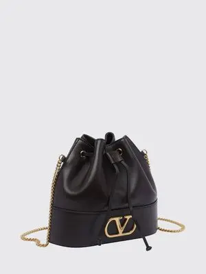 Valentino Garavani Vlogo Signature Mini Bucket Bag In Calf Leather - Brown