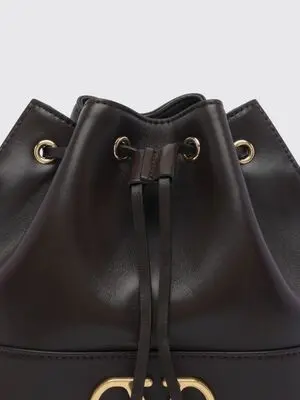 Valentino Garavani Vlogo Signature Mini Bucket Bag In Calf Leather - Brown