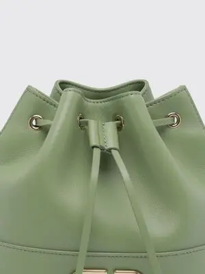 Valentino Garavani Vlogo Signature Mini Bucket Bag In Calf Leather - Green