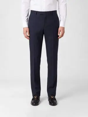 Valentino Garavani Slim Fit Wool Blend Tailored Trousers - Blue