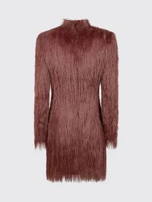 Balmain Mock Neck Sequined And Fringed Mini Sheath Dress