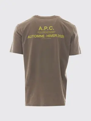 A.p.c. Cotton T-shirt With Back Logo Print - White
