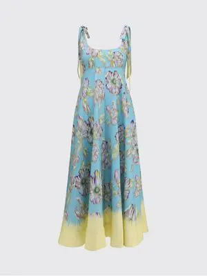ALEMAIS Floral Print Linen Maxi Dress