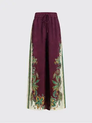 ALEMAIS High-waisted Paisley Print Palazzo Trousers