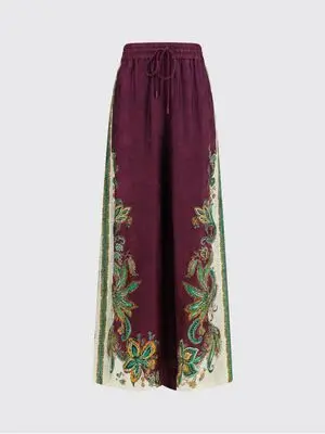 ALEMAIS High-waisted Paisley Print Palazzo Trousers