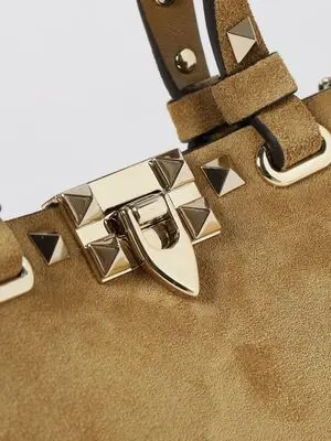 Valentino Garavani Rockstud Mini Handbag In Leather With Embroidery And Studs