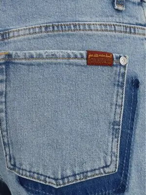 7 For All Mankind Mid-rise Straight Jeans In Cotton