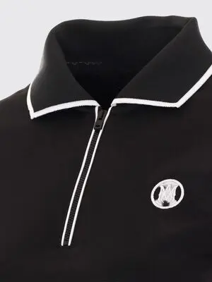 Amiri Slim Fit Zip-up Monogram Polo Shirt