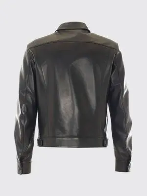 TOM FORD Smooth Lambskin Leather Shirt Jacket With Zip Closure